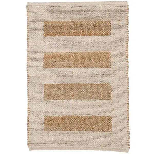 Dash & Albert Milo Ivory Woven Jute/Cotton Rug – Lavender Fields