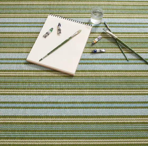 Dash & Albert Caravan Stripe Multi Washable Rug - Lavender Fields