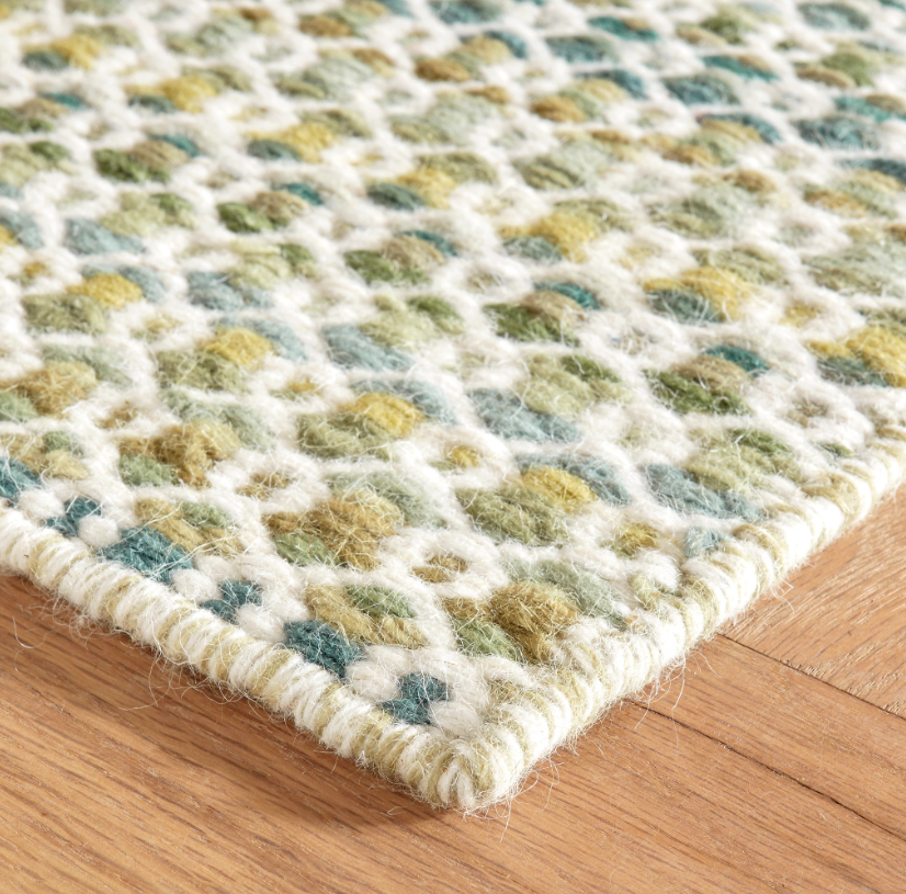 Dash & Albert Poppy Moss Woven Wool Rug – Lavender Fields