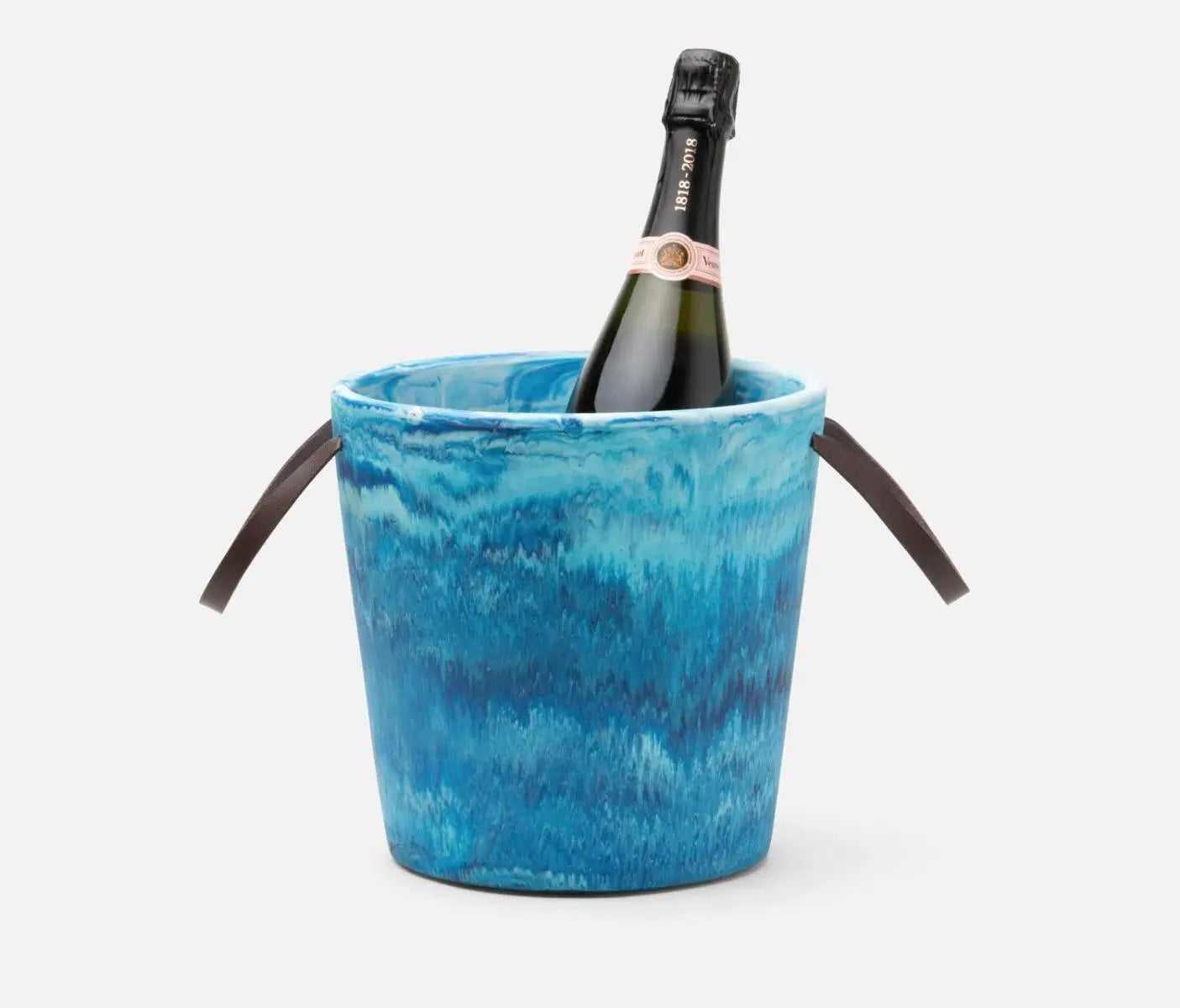 Blue Pheasant Wesley Blue Swirled Ice Bucket – Lavender Fields