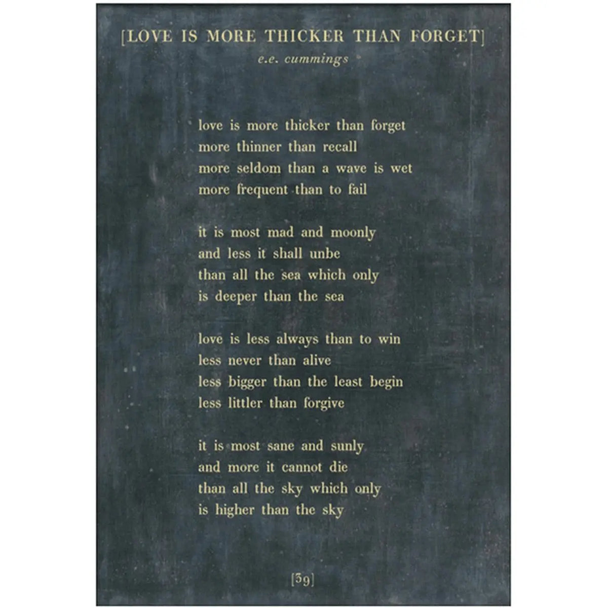 Sugarboo Designs Love is More Thicker - Poetry Collection Sign (Gallery ...