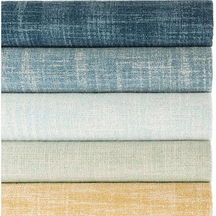 Dash & Albert Crosshatch Denim Micro Hooked Wool Rug – Lavender Fields