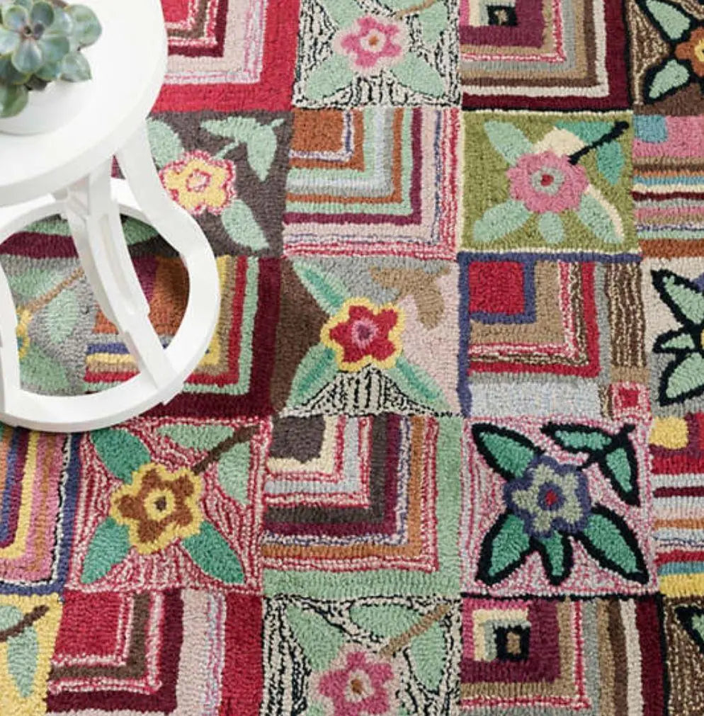 Dash & Albert Gypsy Rose Wool Hooked Rug - Lavender Fields