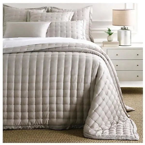 Pine Cone Hill Silken Solid Grey Puff – Lavender Fields