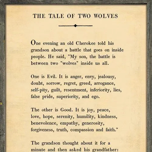Sugarboo Designs The Tale of Two Wolves - Book Collection Sign (Grey W ...