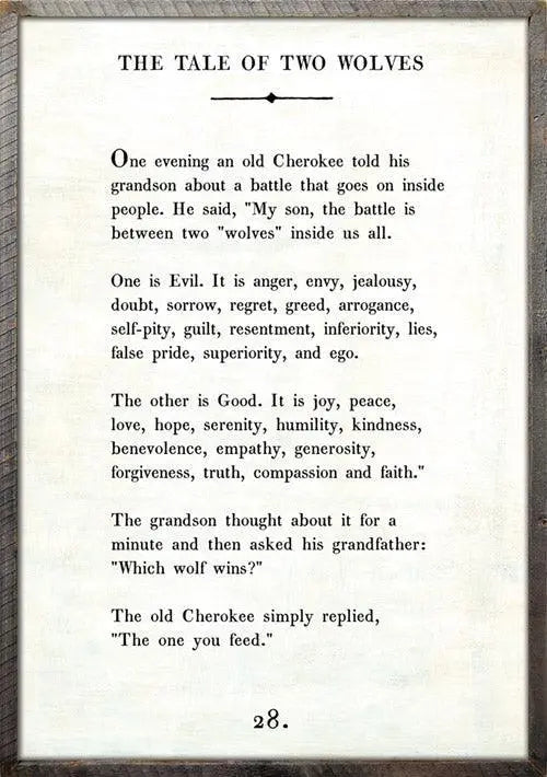 Sugarboo Designs The Tale of Two Wolves - Book Collection Sign (Grey ...